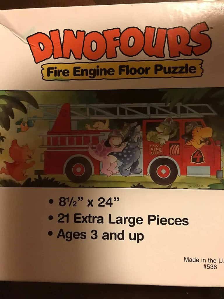 DinoFours Fire Engine Floor Puzzle