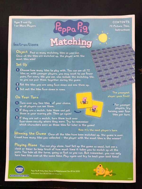 Peppa Pig Matching | TherapyGameXchange